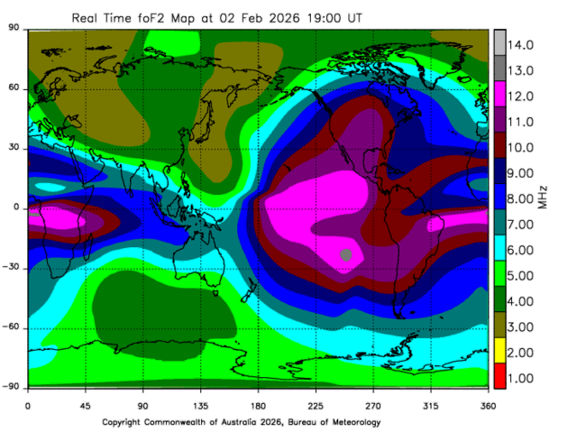 Propagation Ionosphérique en temps réel dans le Monde entier – UFRC